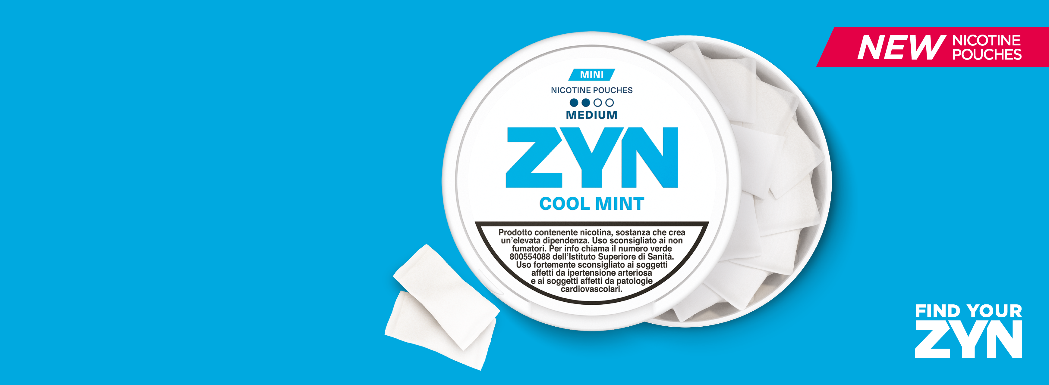ZYN Tobacco free Nicotine Pouches ZYN Italy